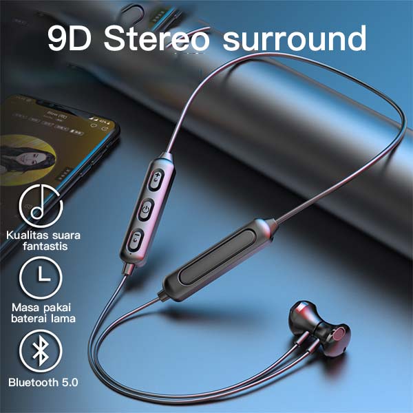 (Obral Cuci Gudang) BT-95 Headset Bluetooth Leher Bluetooth 5.0 ...